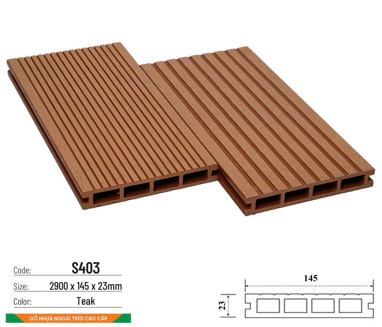 Outdoor floor S403 Teak